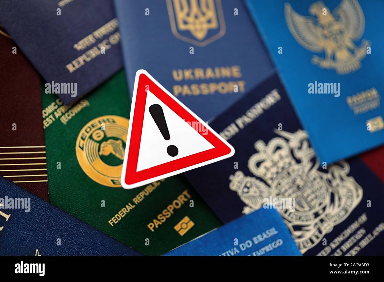 Many various passports of citizens of different countries and regions ...
