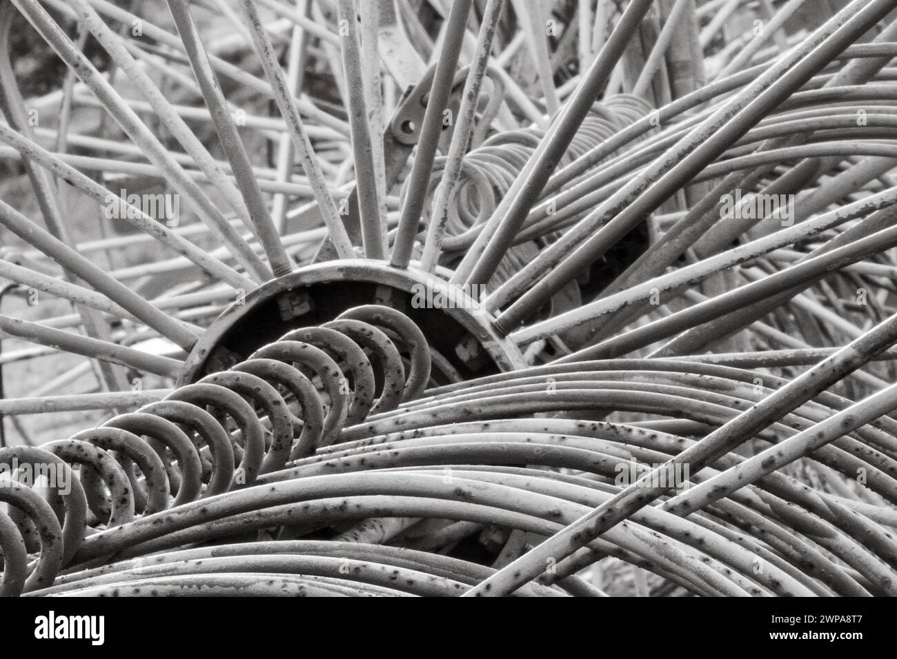 A grayscale closeup of a mechanical system Stock Photo - Alamy