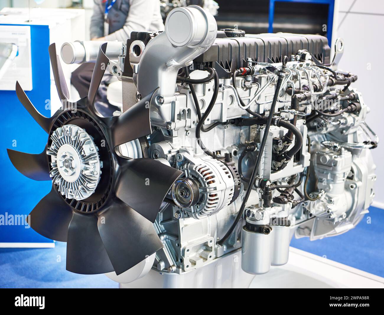 Diesel engine at the exhibition Stock Photo - Alamy