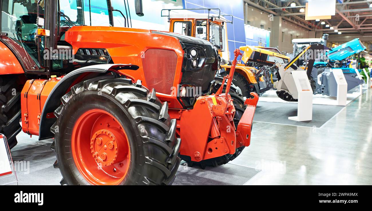 Exhibition of agricultural tractors and machinery Stock Photo - Alamy