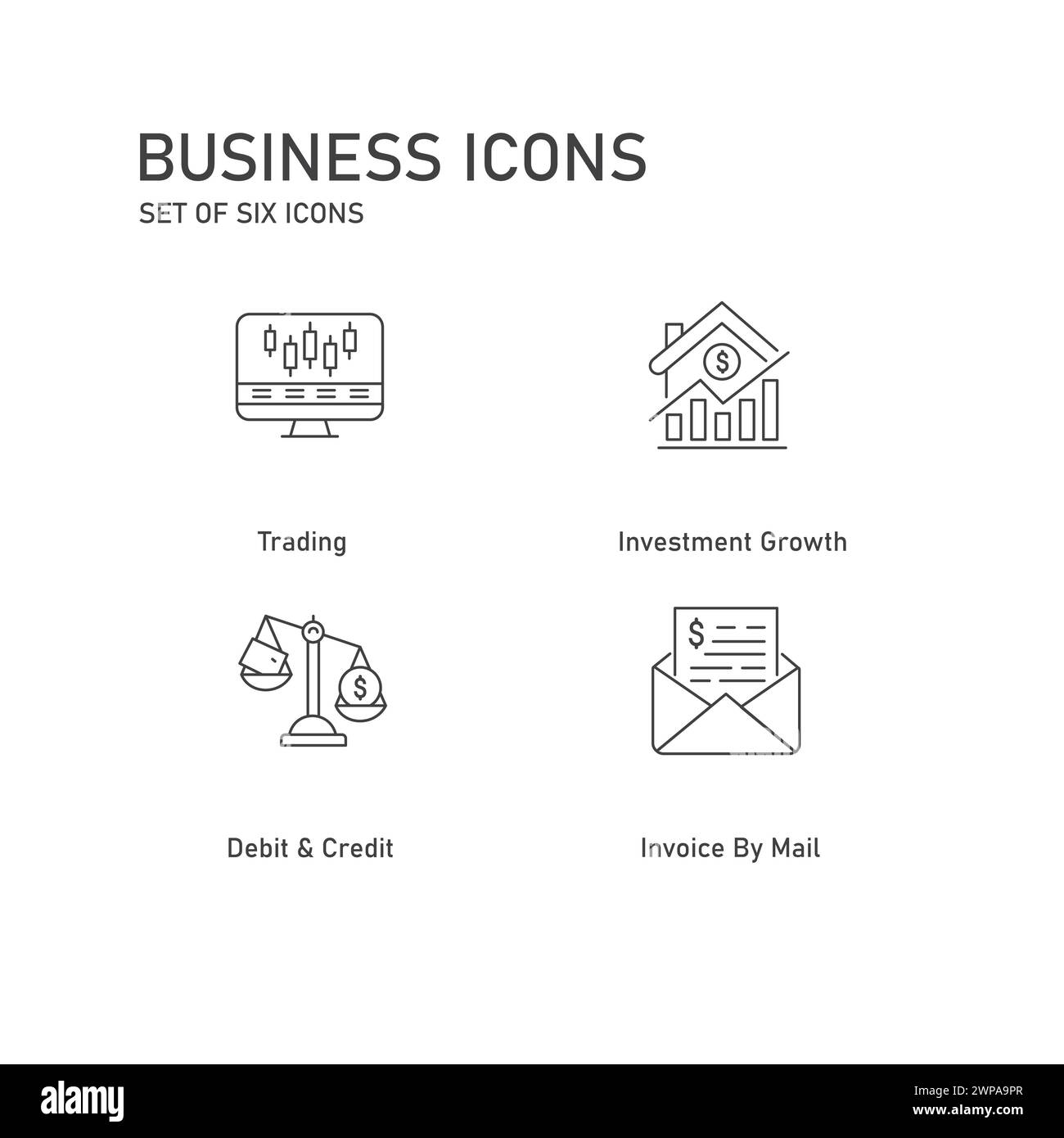 Finance concept email icons Stock Vector Images - Alamy