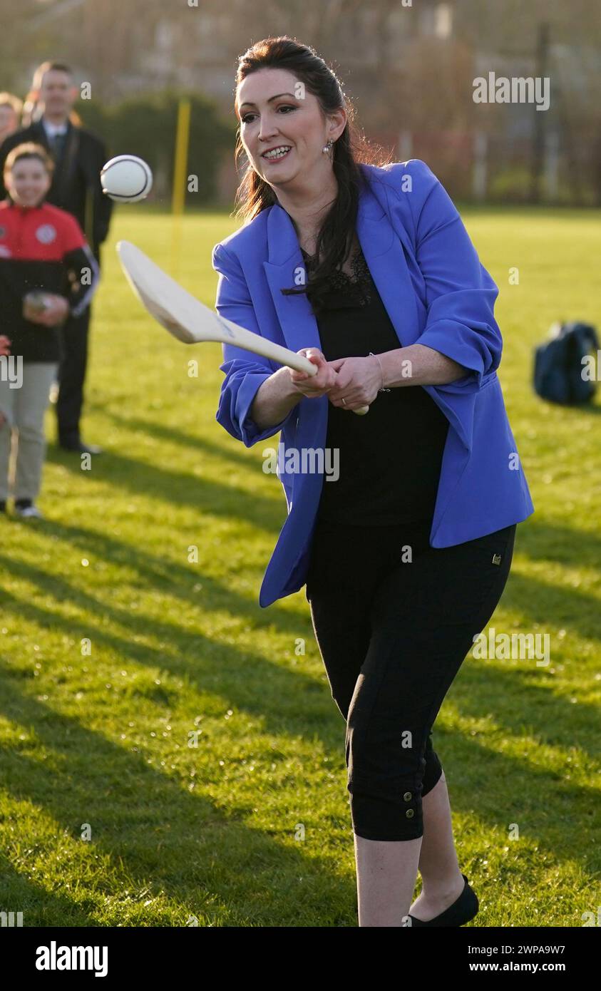 Deputy First Minister Emma Little-Pengelly during a visit to St. Paul's ...