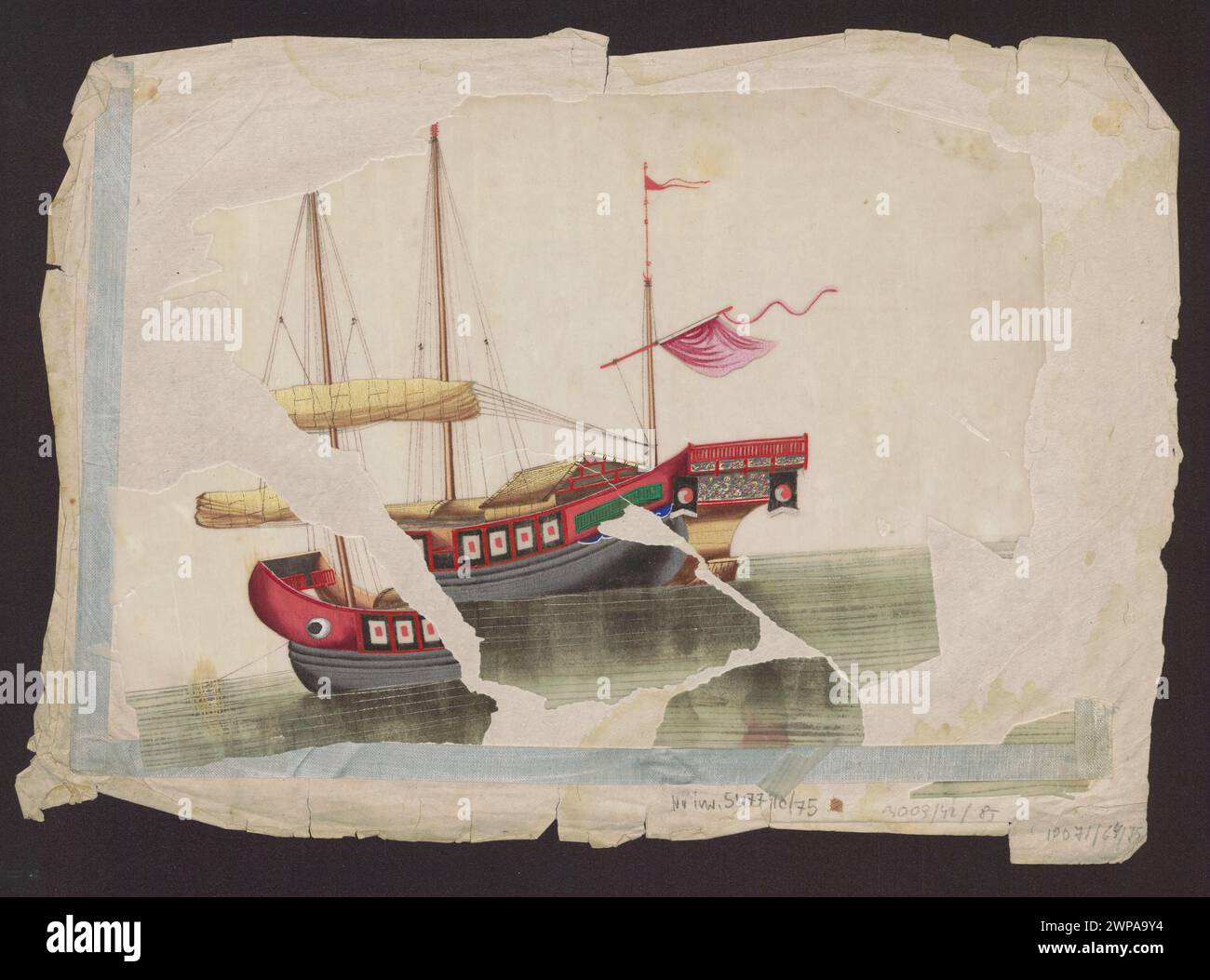This 19th-century tri-masted sailing ship, known as an aggllaw ...