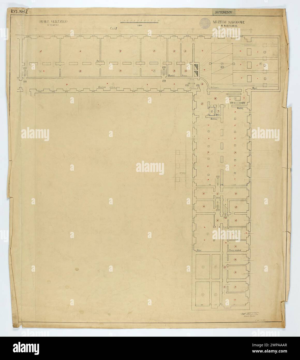 Warsaw. National Museum. Construction project. Figure No. 12. Right ...