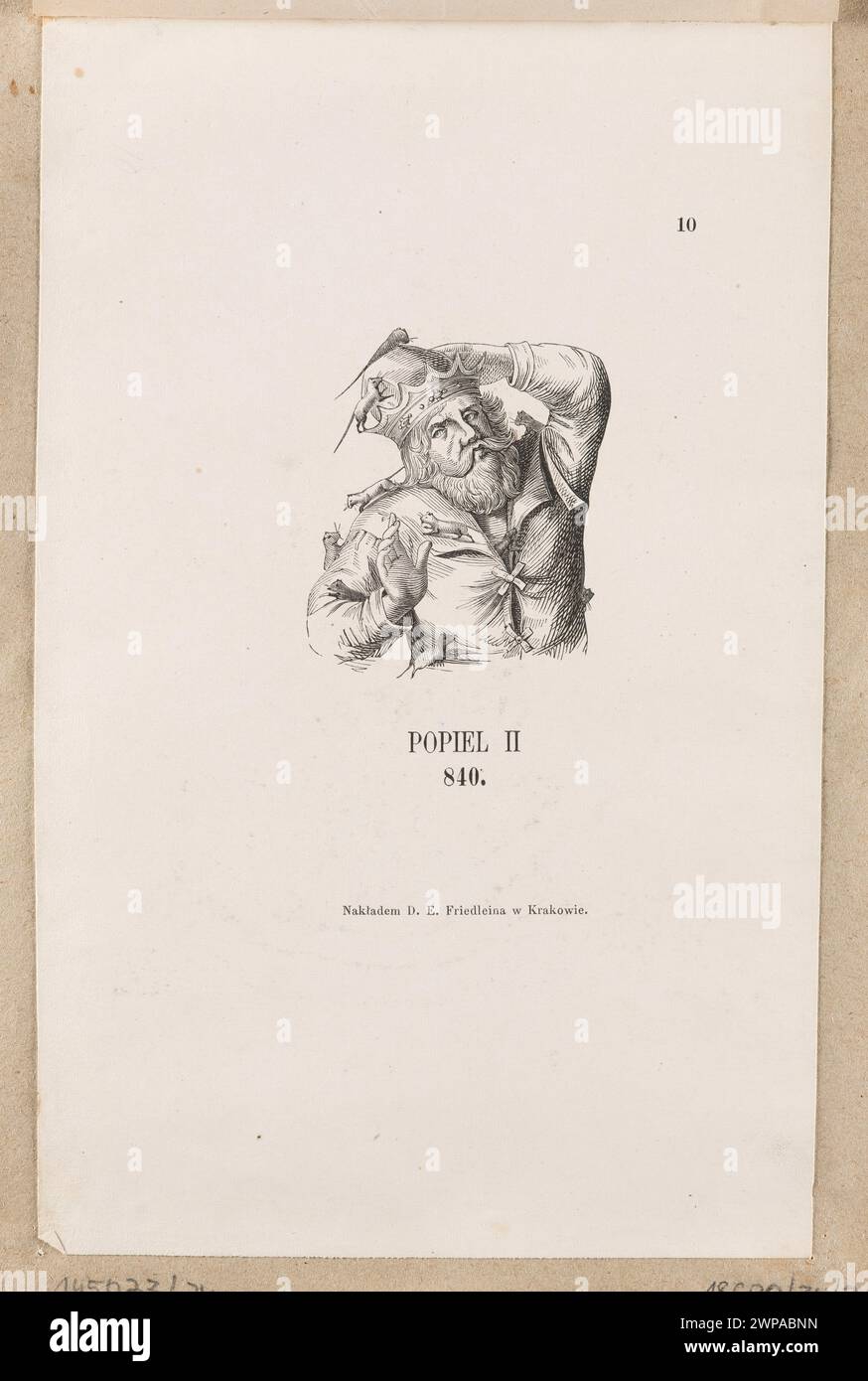 Illustration of Popiel II being attacked by mice, created in 1852 by ...