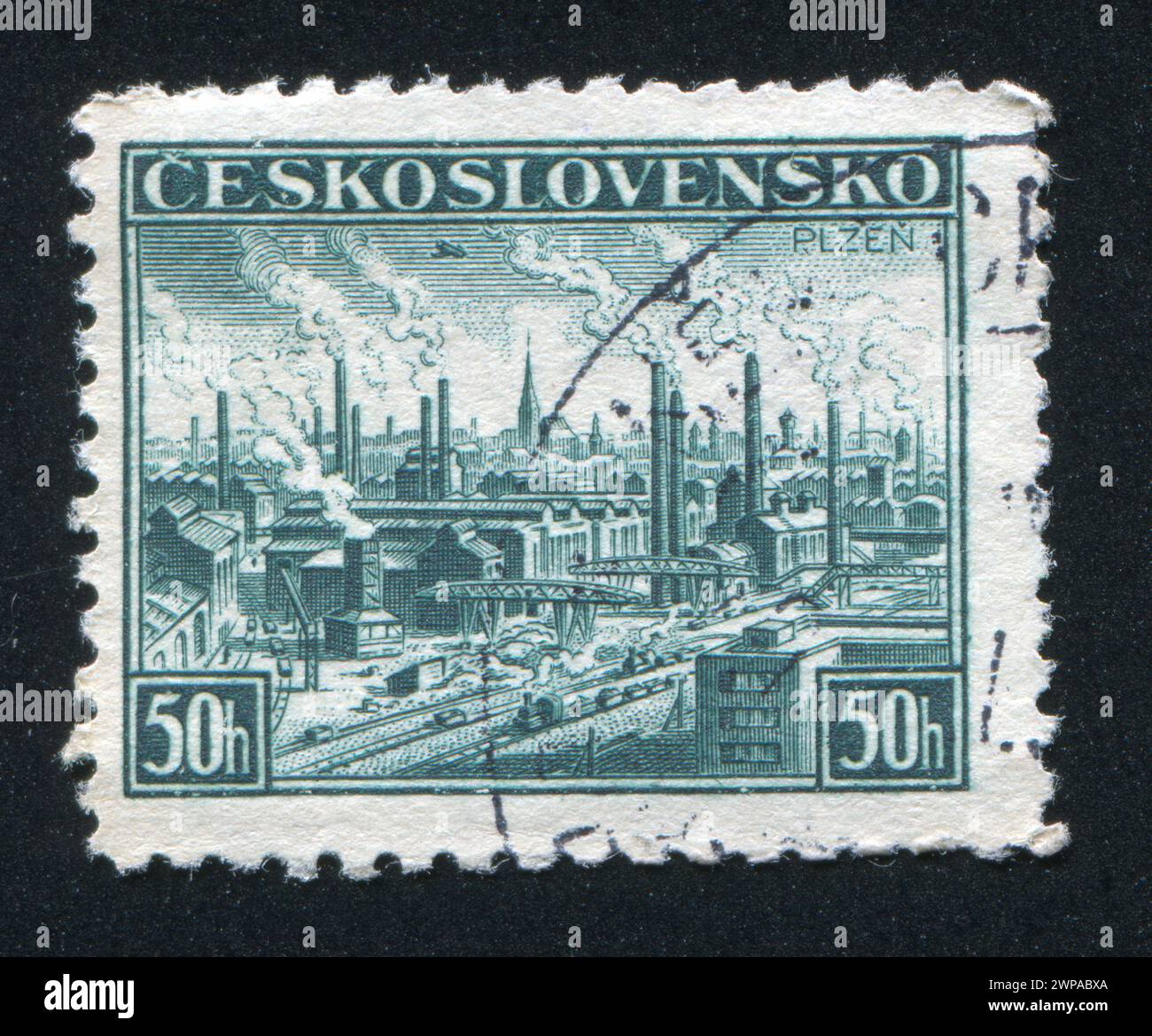 CZECHOSLOVAKIA - CIRCA 1938: stamp printed by Czechoslovakia, shows ...