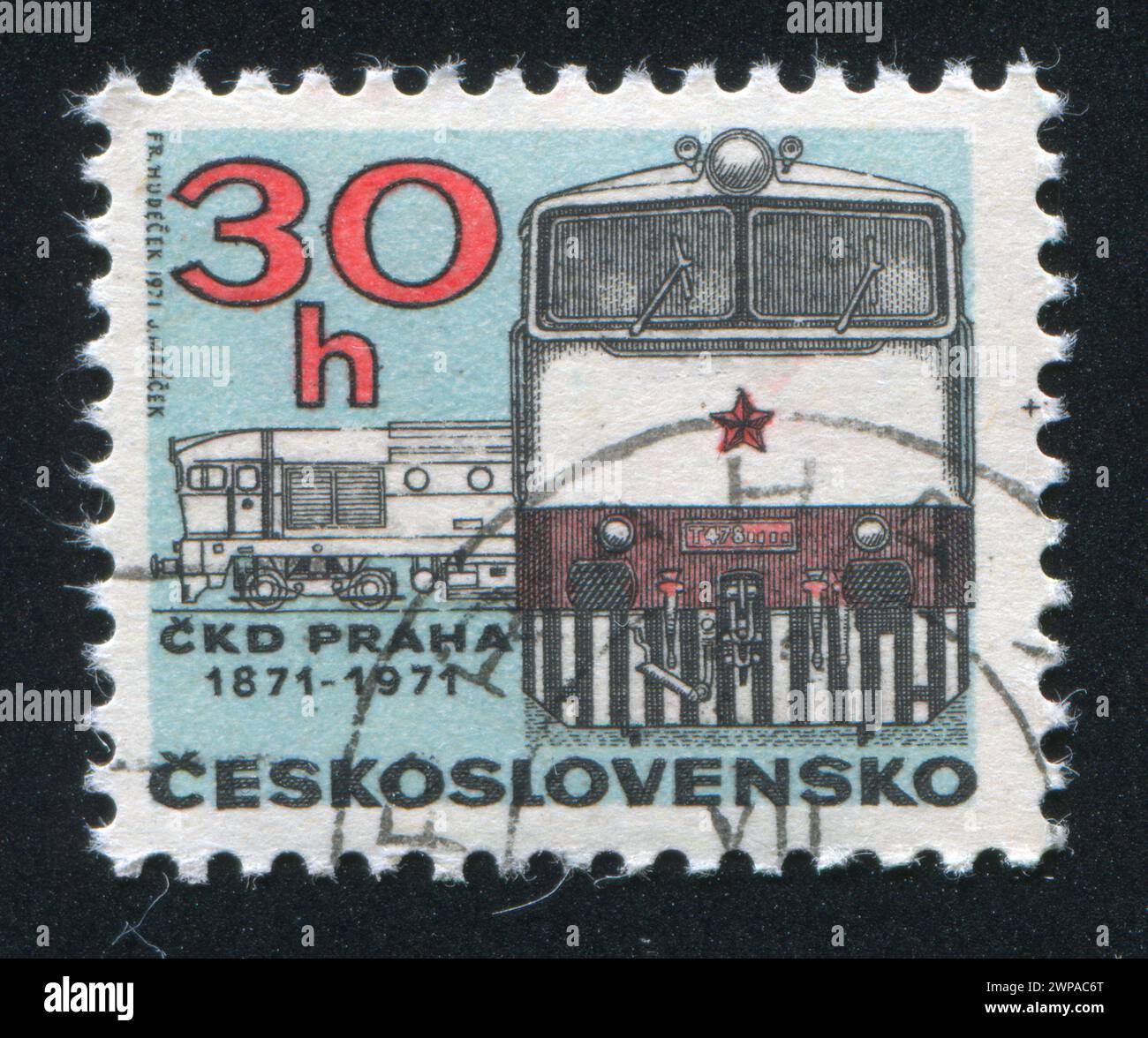 CZECHOSLOVAKIA - CIRCA 1971: stamp printed by Czechoslovakia, shows ...