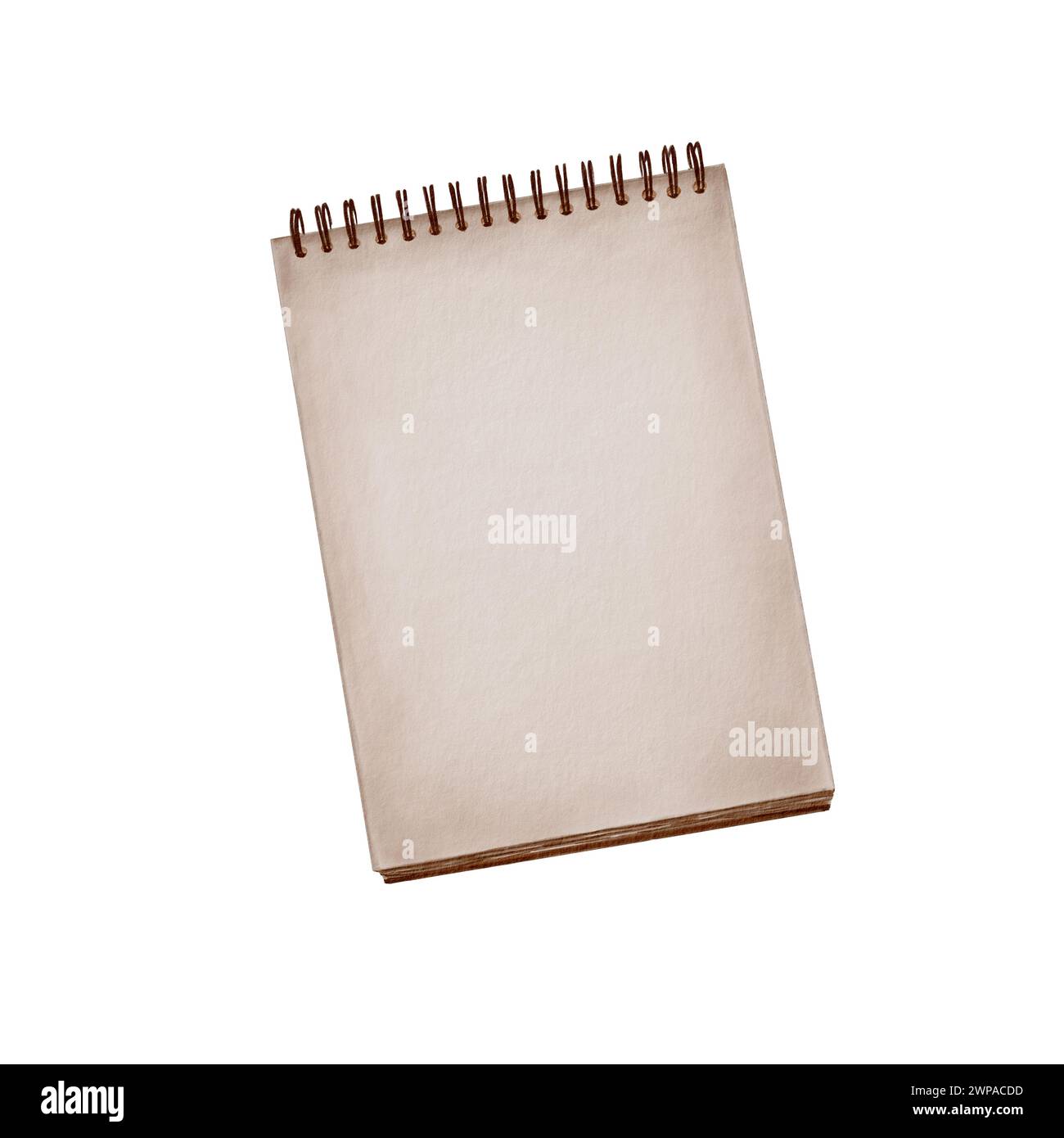 Blank spiral notebook page clipart Cut Out Stock Images & Pictures - Alamy