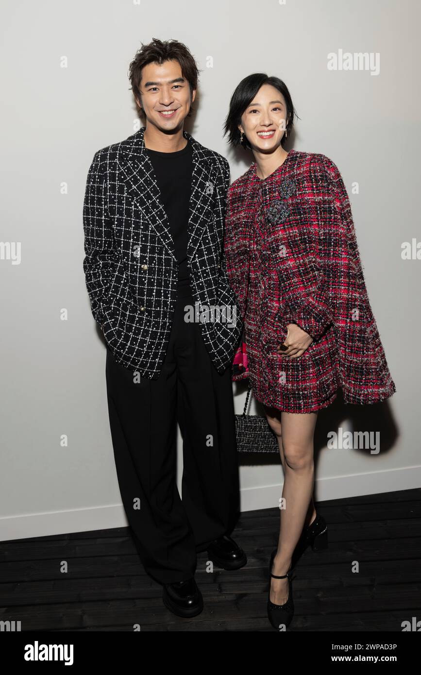 Gwei Lun-mei and Bolin Chen attend the Chanel Fall/Winter 2024-2025 ...