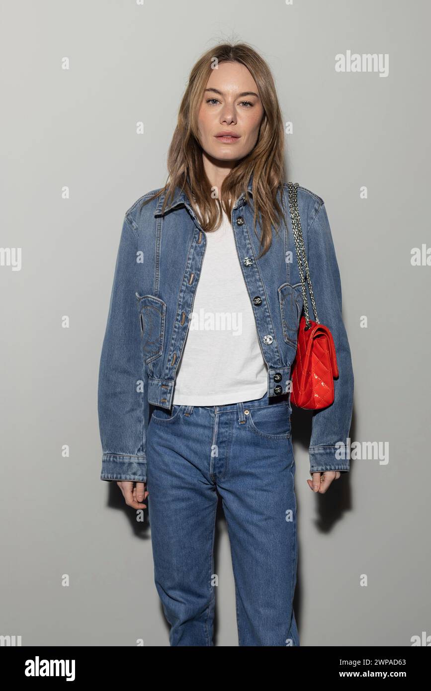 Camille Rowe attends the Chanel Fall/Winter 2024-2025 ready-to-wear ...