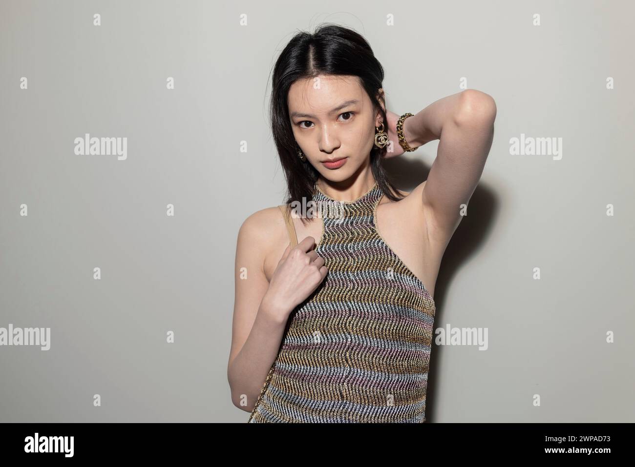 Qiu Tian attends the Chanel Fall/Winter 2024-2025 ready-to-wear collection presented Tuesday ...