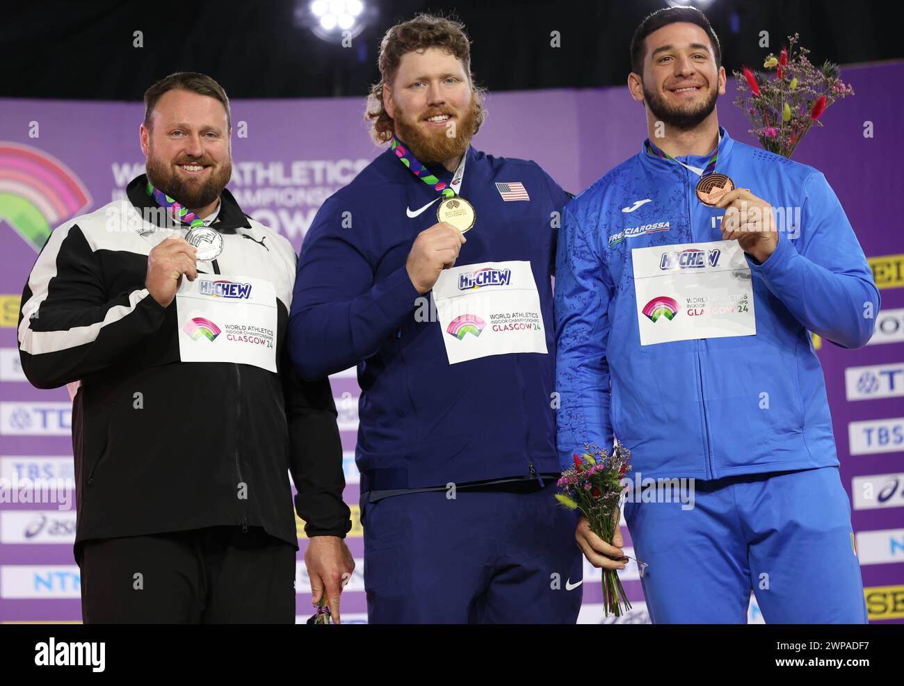 Ryan CROUSER (M) Tom WALSH (L) Leonardo FABBRI (R) During the World ...