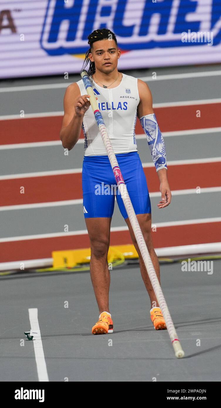 Emmanouil KARALIS (GRE) during the menÕs Pole Vault final During the World Athletics Indoor ...