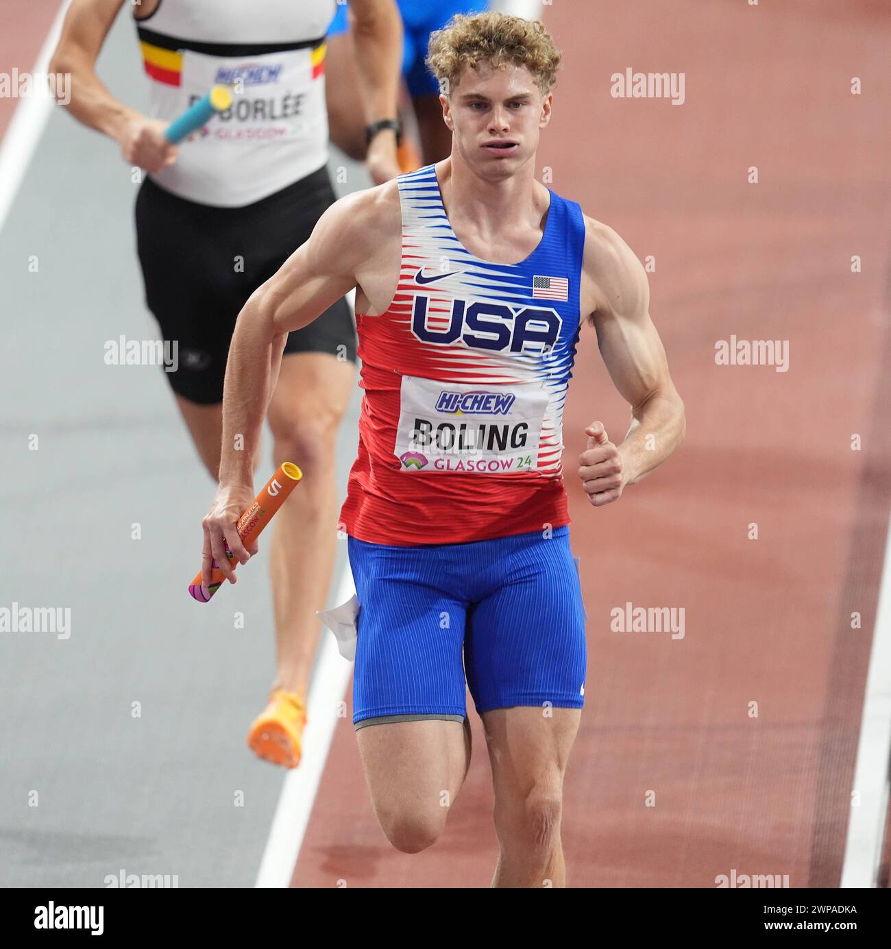 Matthew Boling Of Usa During The MenÕs 4x400m Relay Final During The World Athletics Indoor
