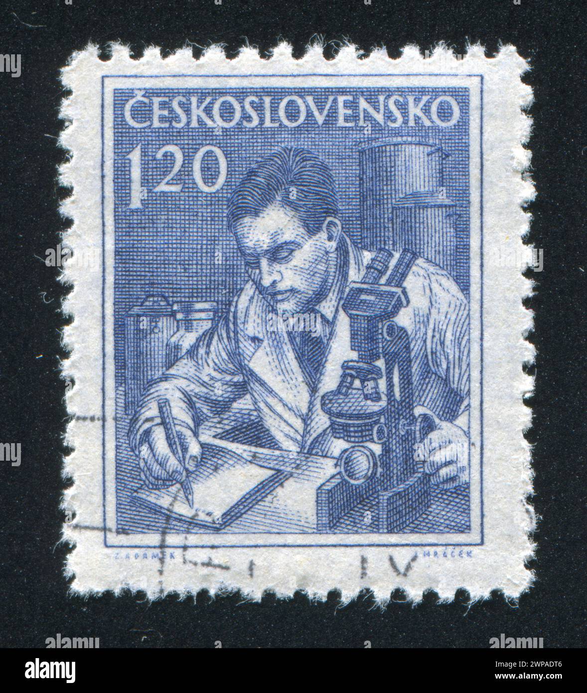 CZECHOSLOVAKIA - CIRCA 1954: stamp printed by Czechoslovakia, shows ...