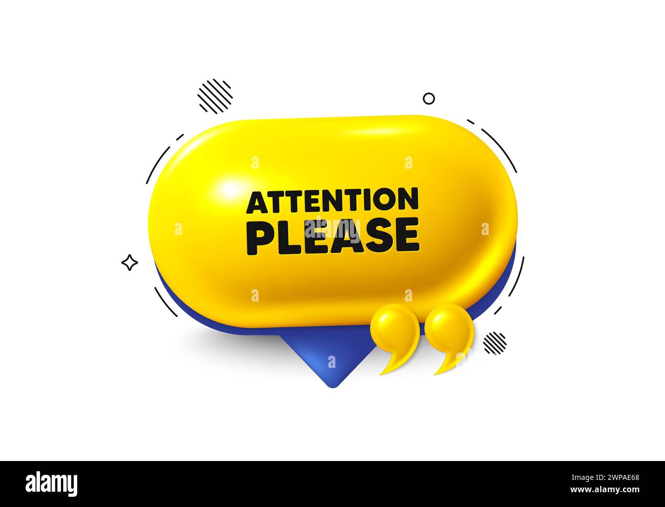 Attention please Cut Out Stock Images & Pictures - Alamy
