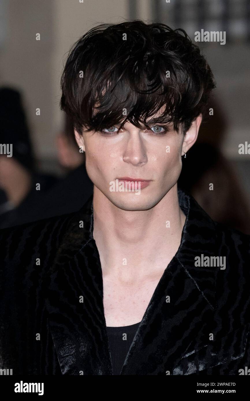 Nils Kuesel arrives for the Mugler Fall/Winter 2024-2025 ready-to-wear ...