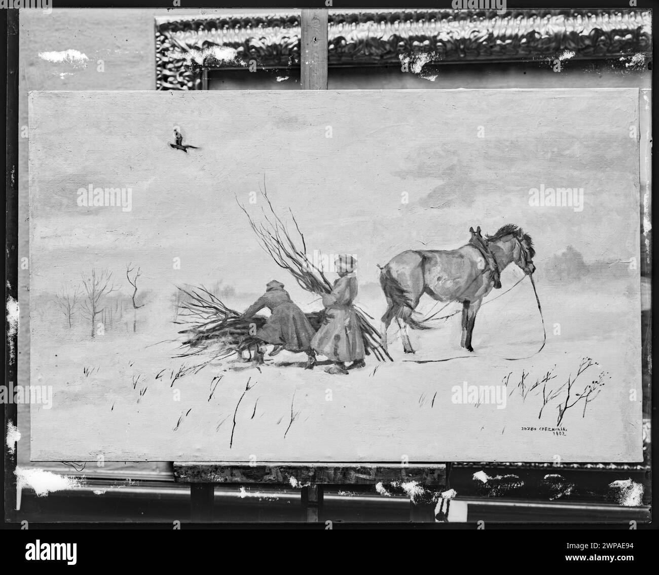 Photograph on canvas Black and White Stock Photos & Images - Alamy