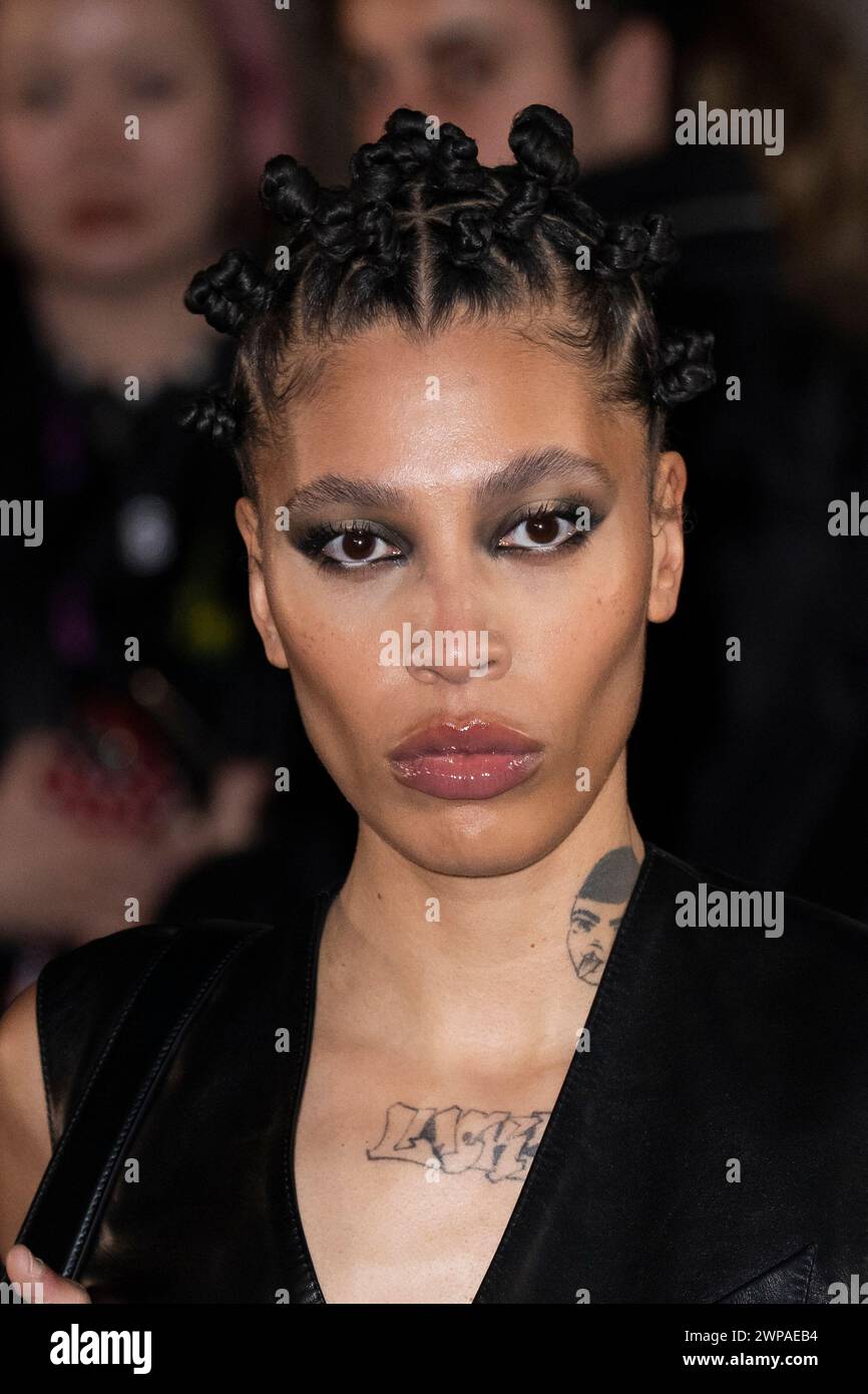Kai-Isaiah Jamal arrives for the Mugler Fall/Winter 2024-2025 ready-to ...