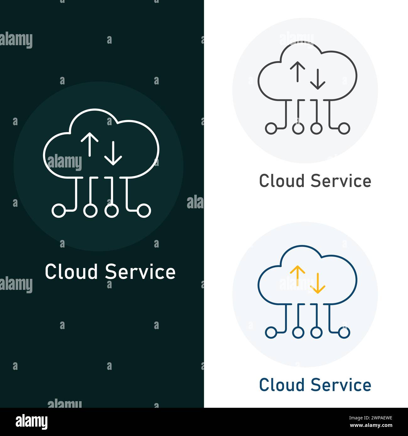 Cloud Service Vector Illustration Icon Design Stock Vector Image & Art ...