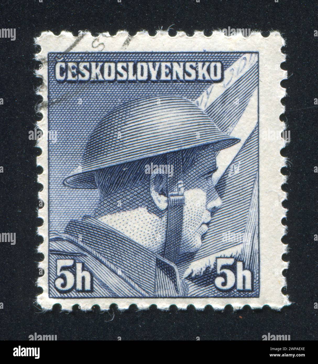 CZECHOSLOVAKIA - CIRCA 1945: stamp printed by Czechoslovakia, shows ...