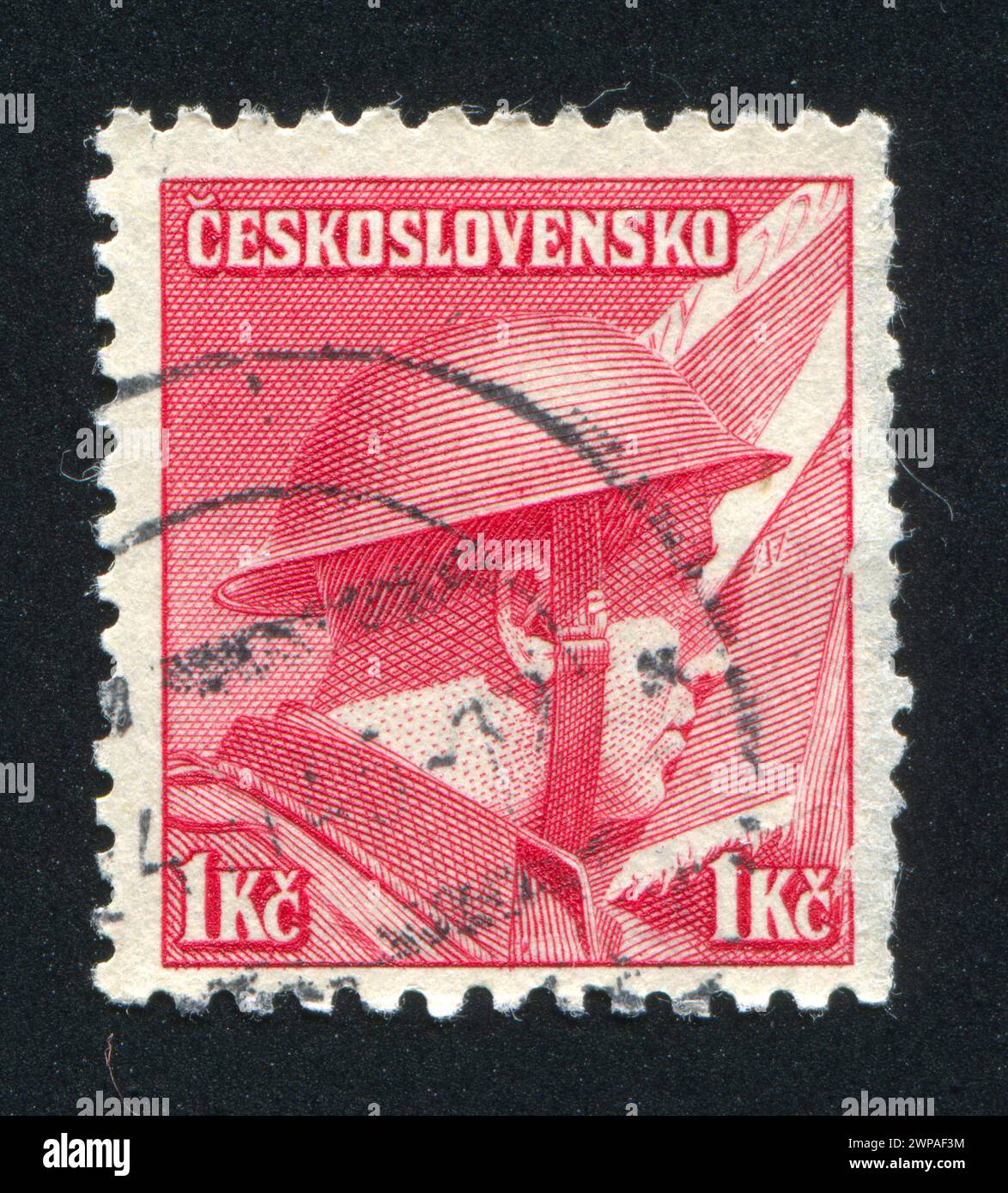 CZECHOSLOVAKIA - CIRCA 1945: stamp printed by Czechoslovakia, shows ...