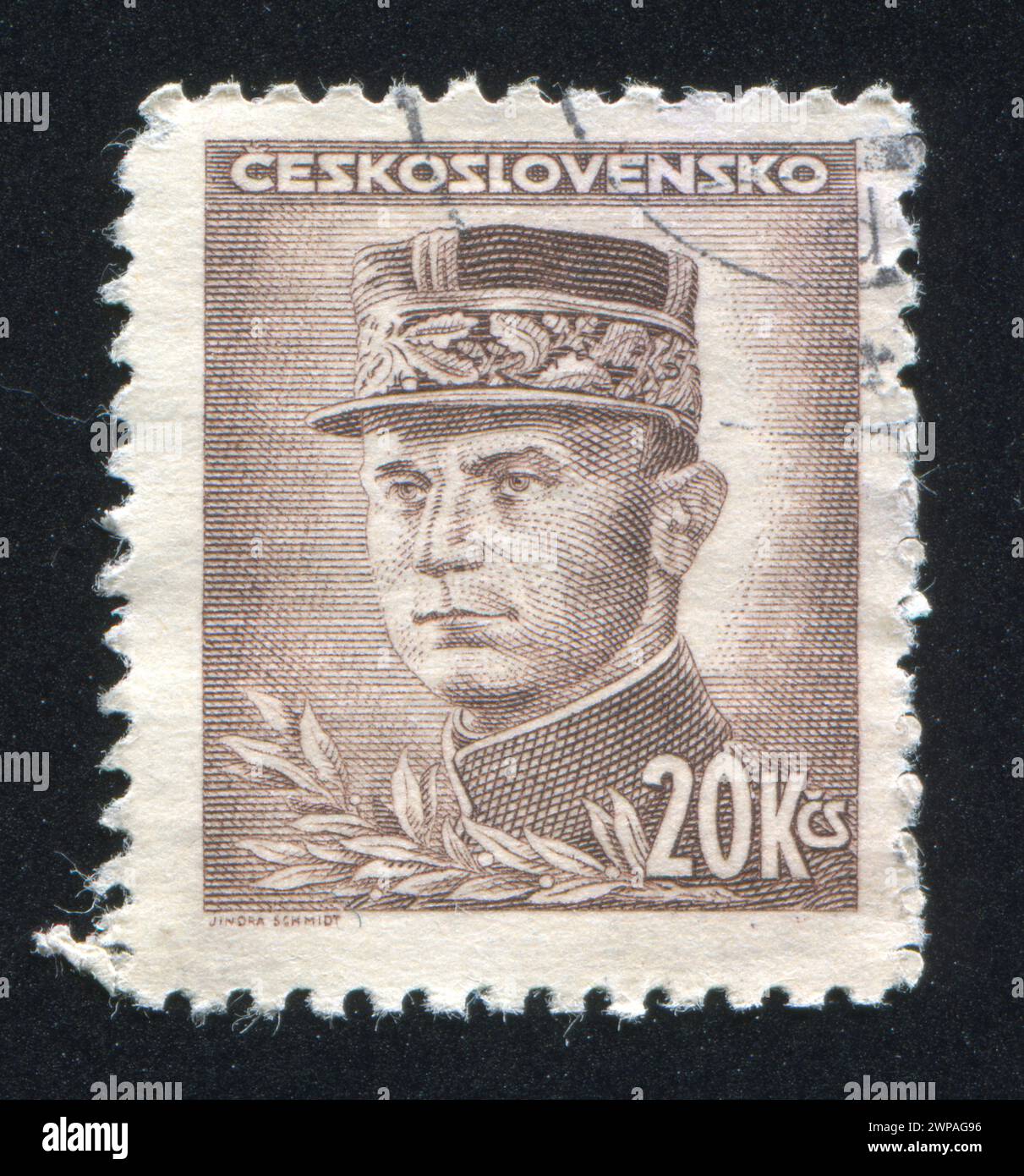 CZECHOSLOVAKIA - CIRCA 1945: stamp printed by Czechoslovakia, shows ...