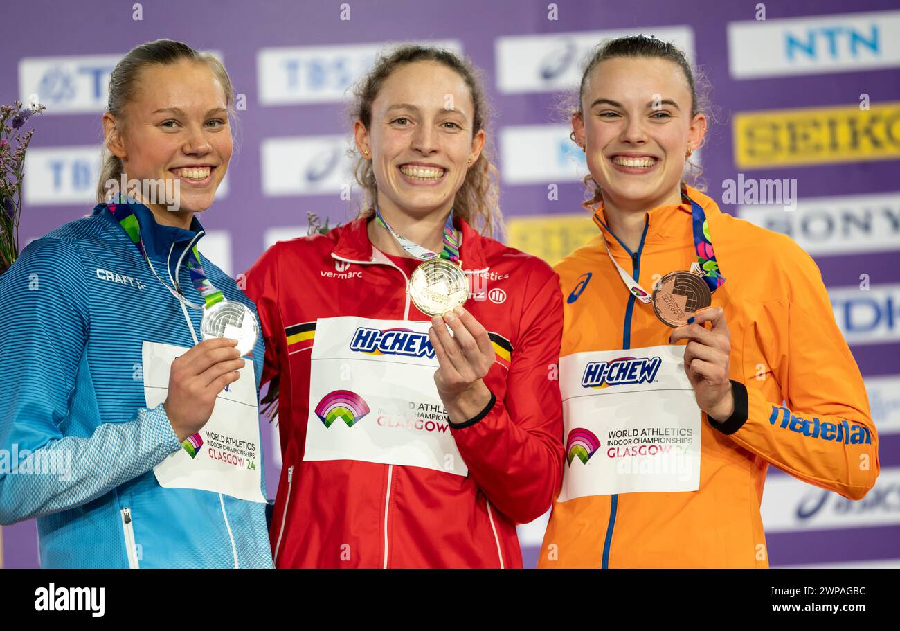 Saga Vanninen of Finland (Silver), Noor Vidts of Belgium (Gold) and ...