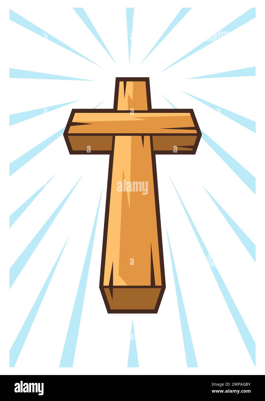 Christian wooden cross. Happy Easter image. Religious symbol Stock ...
