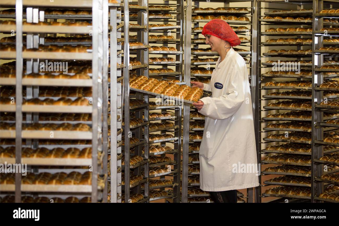 23/03/16 ***FILE PHOTO*** Hot cross buns being made for M&S at ...