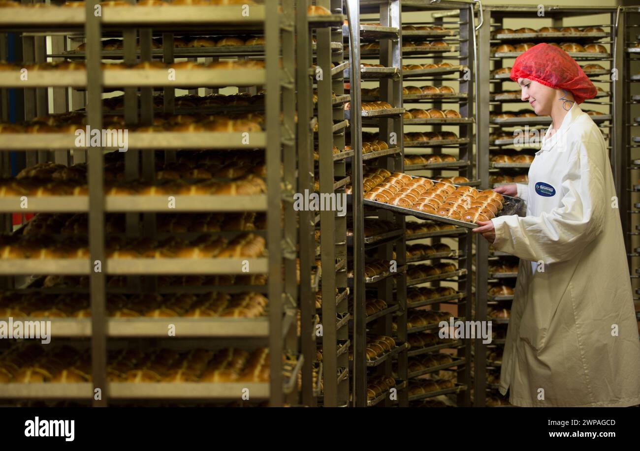 23/03/16 ***FILE PHOTO*** Hot cross buns being made for M&S at ...