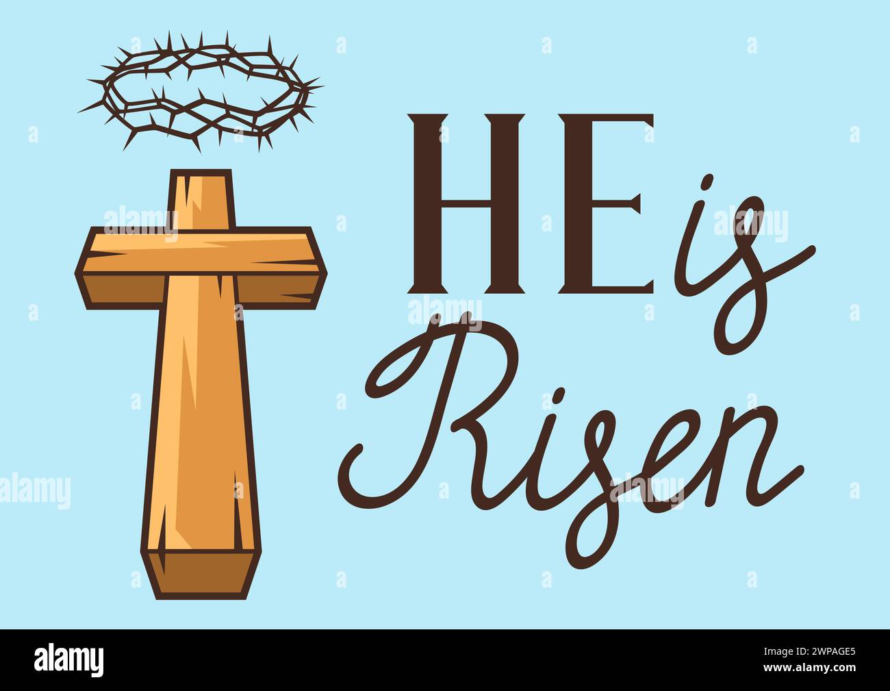 Happy Easter greeting card. Background with religious symbol Stock ...