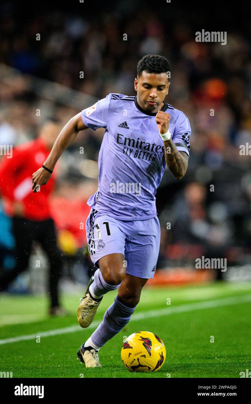 Real Madrid's Brazilian player Rodrygo Goes in action during an EA ...