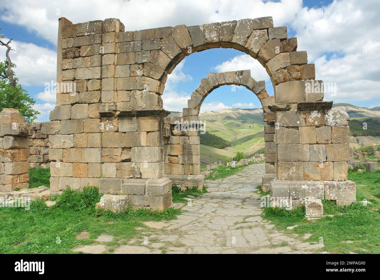 Roman arch construction at the gates of the Roman city of Cuicul ...