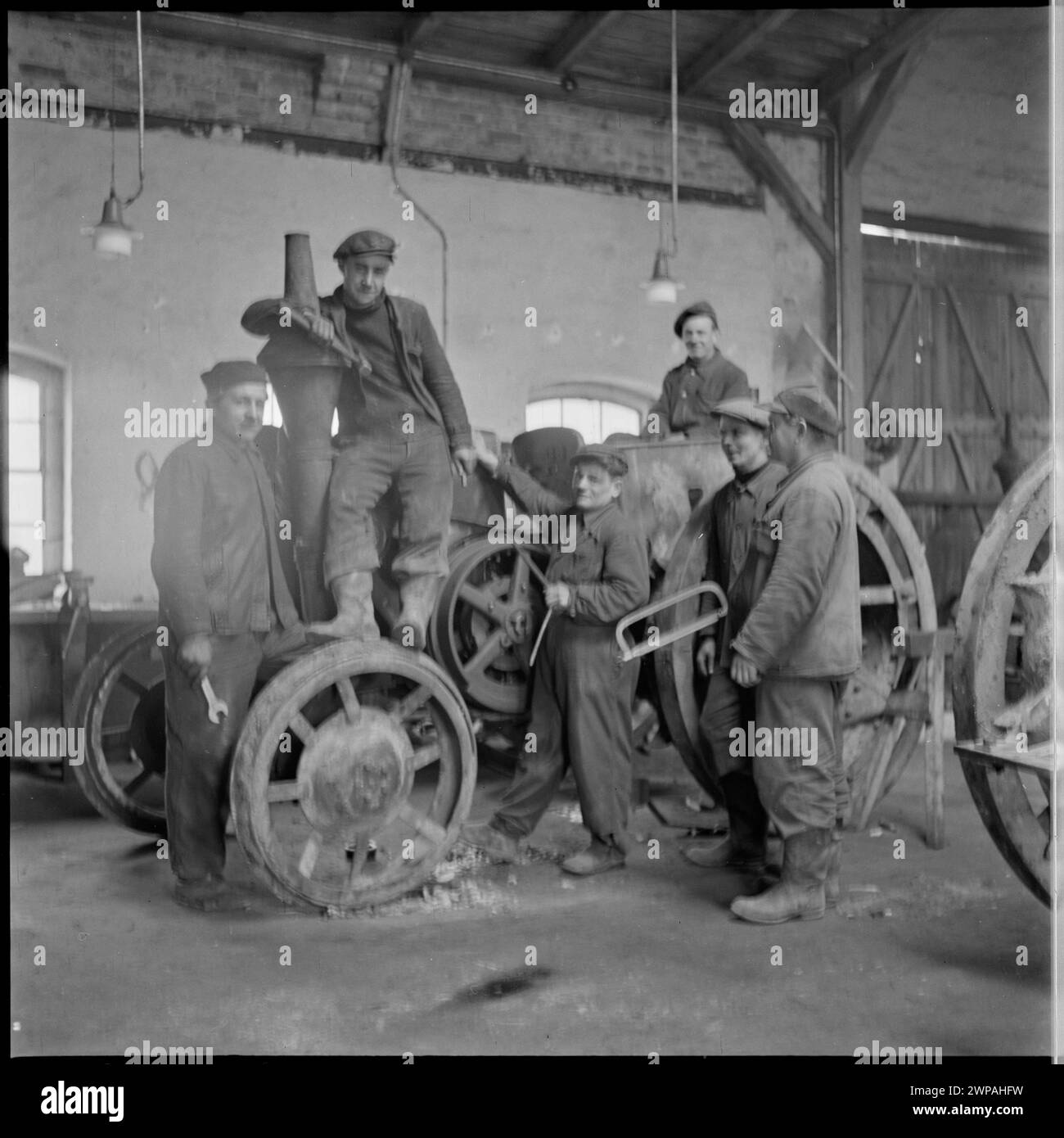 Tractors and mechanics at the State Fire Service in Karsk Pyrzycki at ...