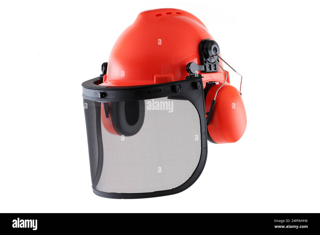 Tree felling helmet side view Stock Photo - Alamy