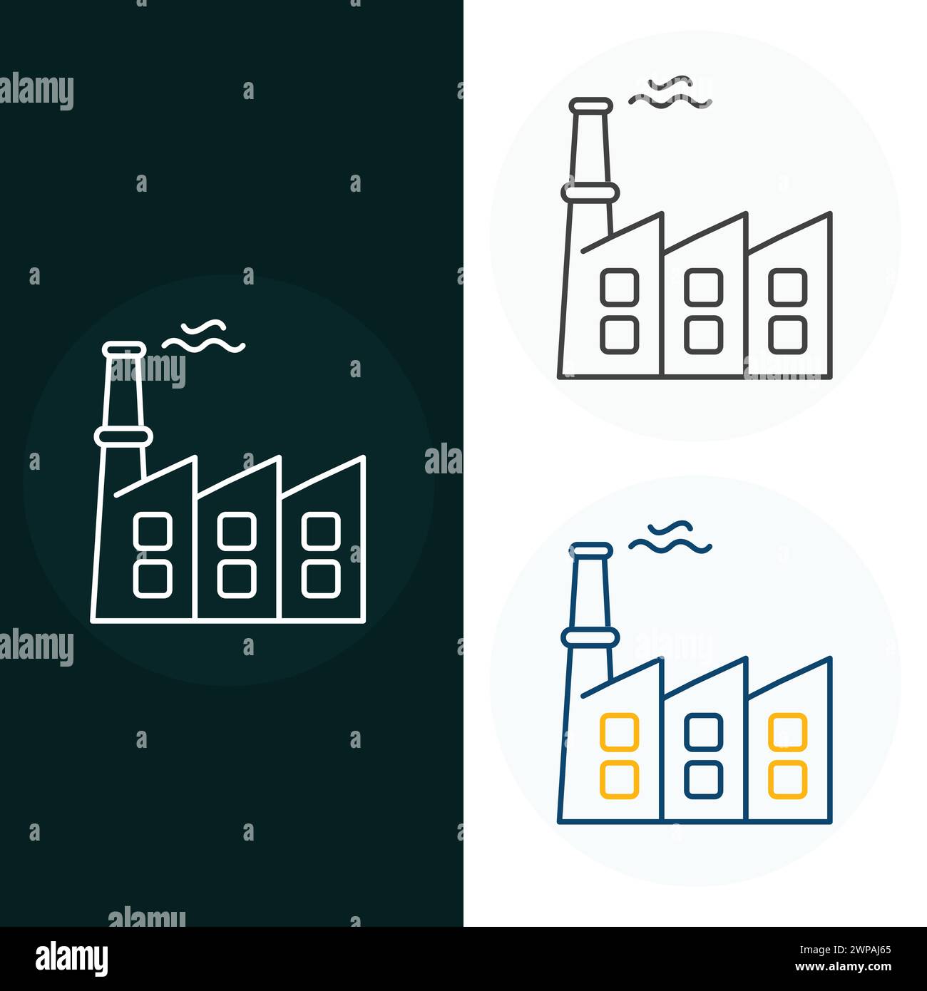 Manufacturing, Factory Vector Illustration Icon Design Stock Vector ...