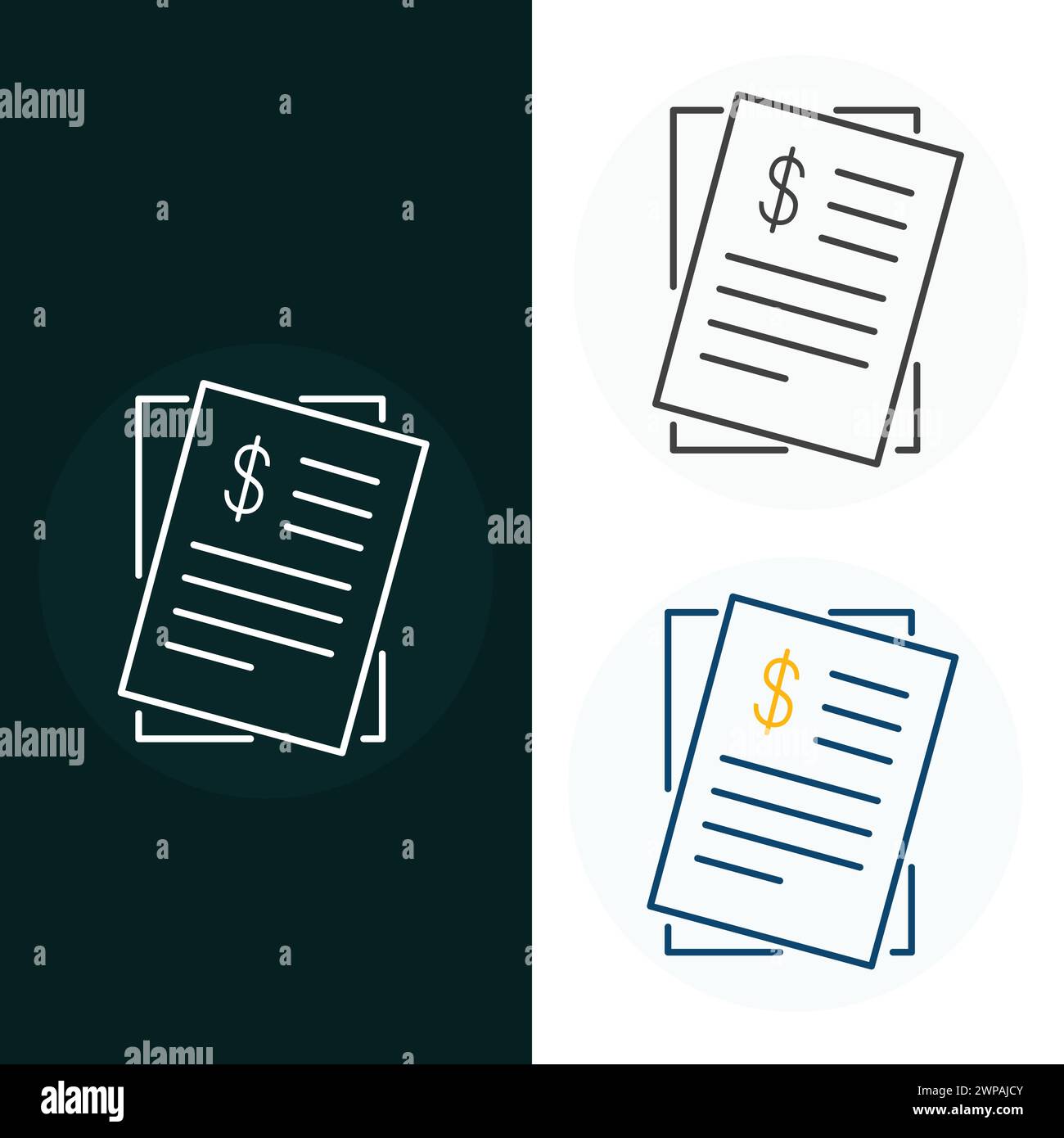 Invoices Vector Illustration Icon Design Stock Vector Image & Art - Alamy