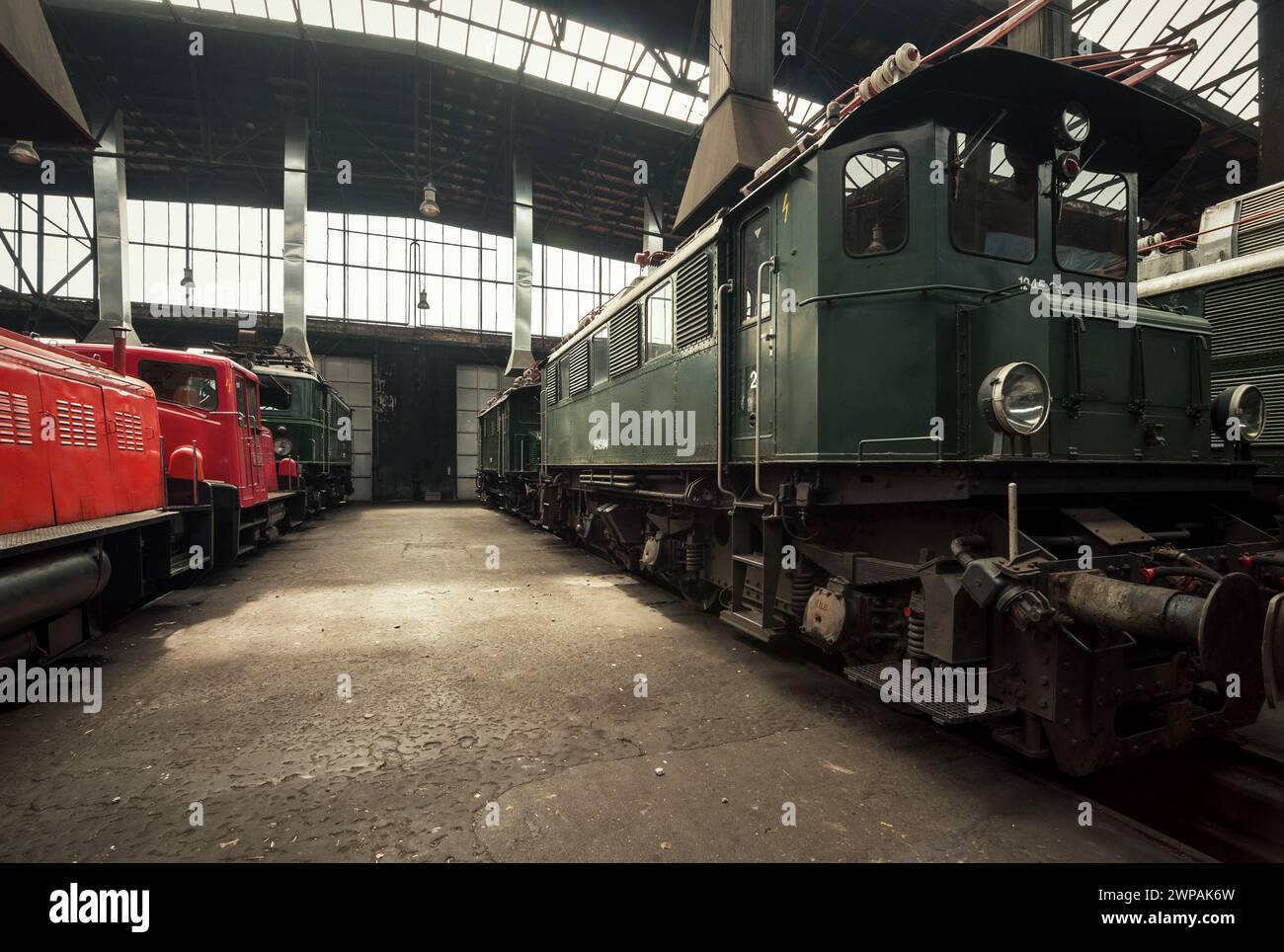 old electric locomotive BBÖ 1170 aka ÖBB 1245 and other trains around ...
