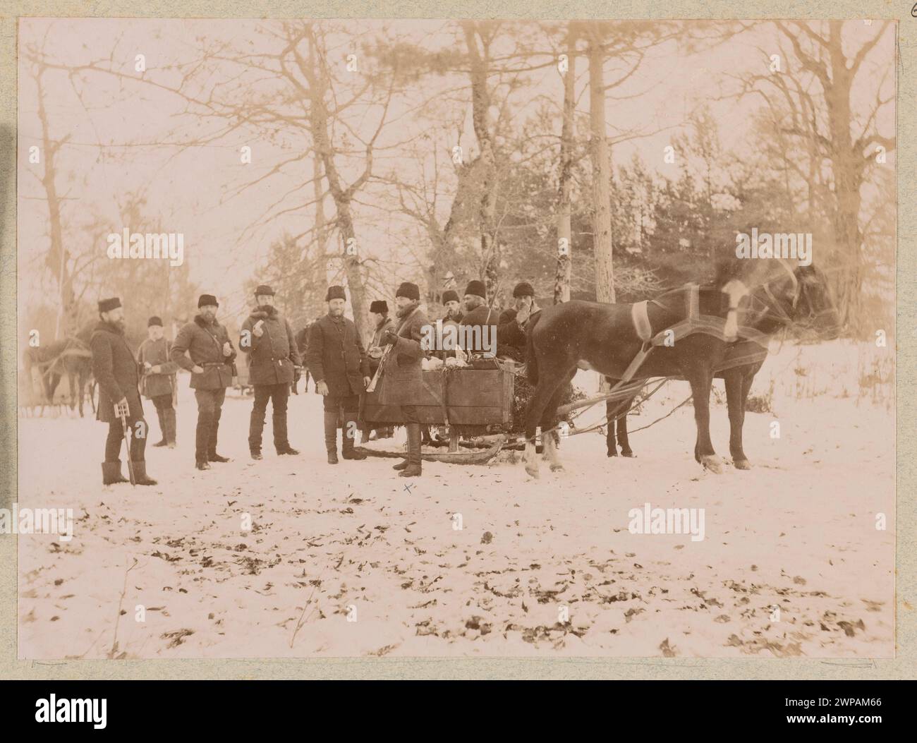 Depiction of Władysław Czachórski among hunters in Poletyłów ...