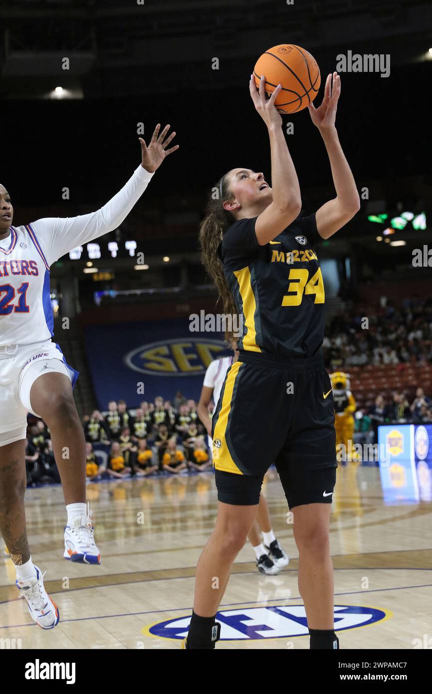 GREENVILLE, SC - MARCH 06: Missouri Tigers forward Hannah Linthacum (34 ...