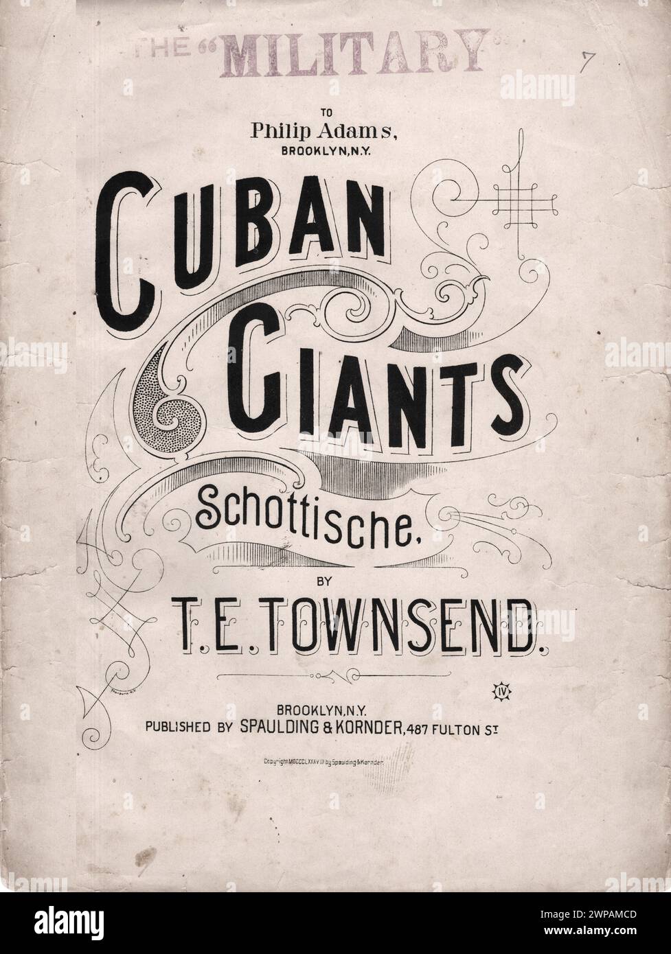 Cuban Giants, 1888 Baseball sheet music Stock Photo - Alamy