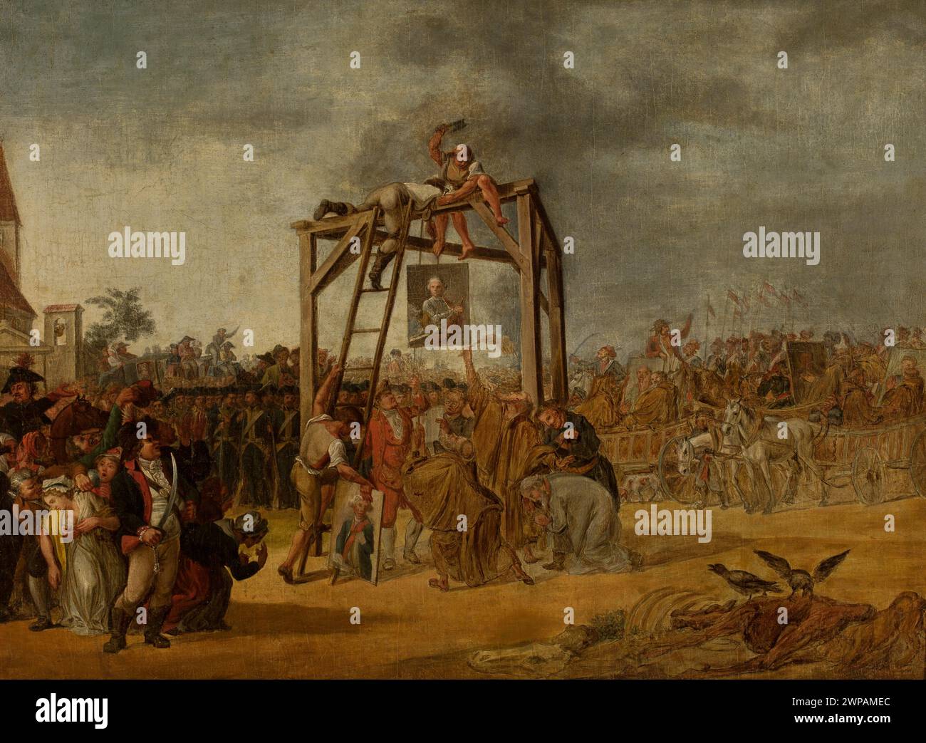 Jean Pierre Norblin de la Gourdaine depicted the hanging of traitors ...