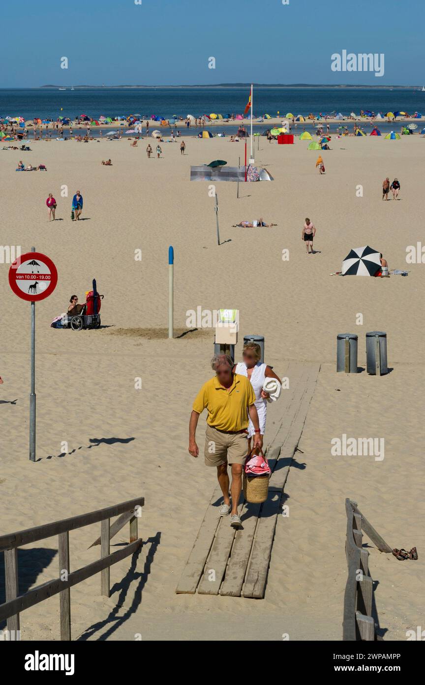 Entre le Veerse Meer et la mer du Nord; les plages de sable de ...