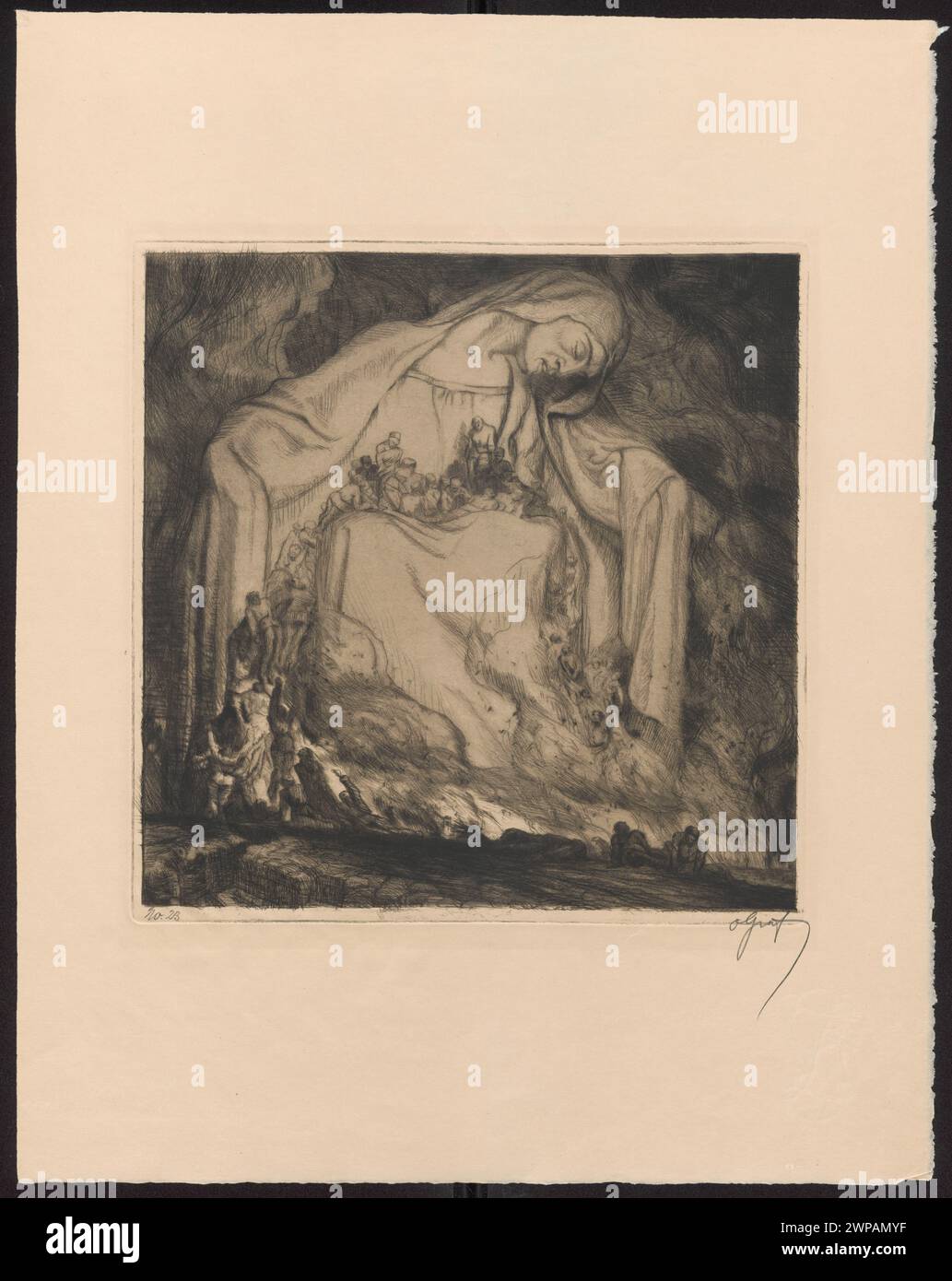 World War I German graphic by Oskar Graf, 1914-1915, showing symbolic ...