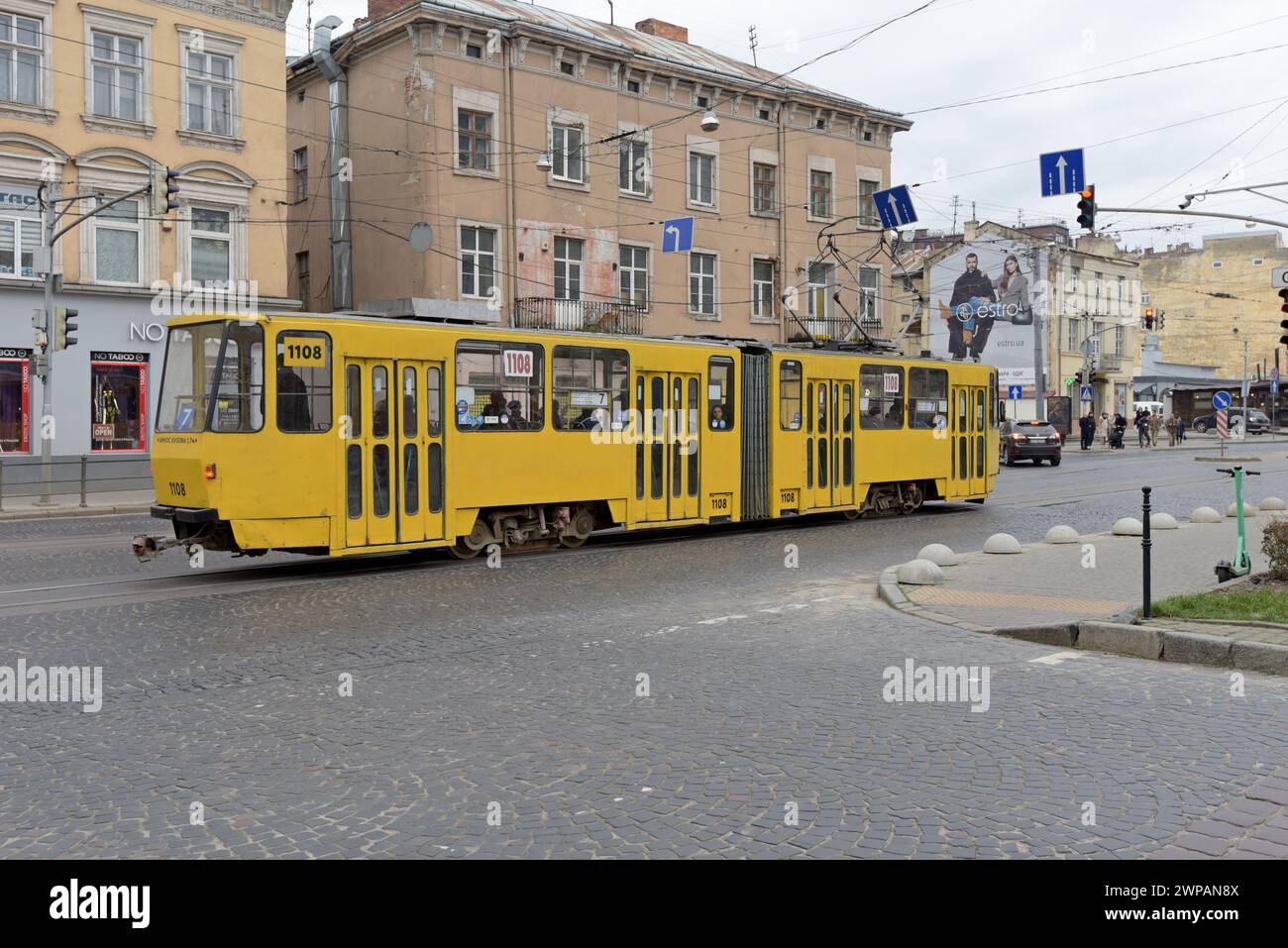 Tatra KT4 tram on the streets of L:viv, Ukraine, March 2024 Stock Photo ...