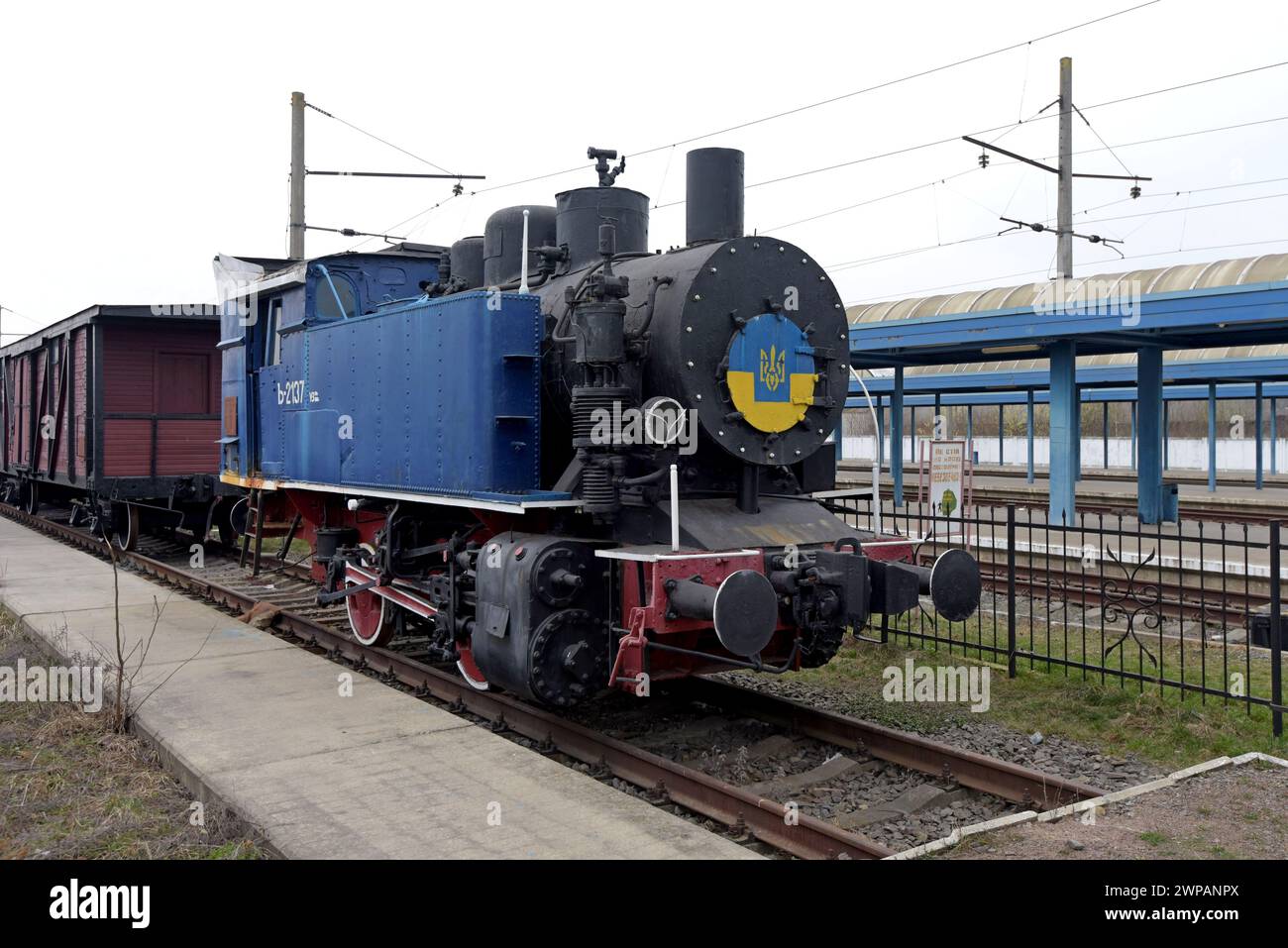 A preserved Ukrainian steam loco, Dzherelo 0-4-0T No. b-2137 built by ...