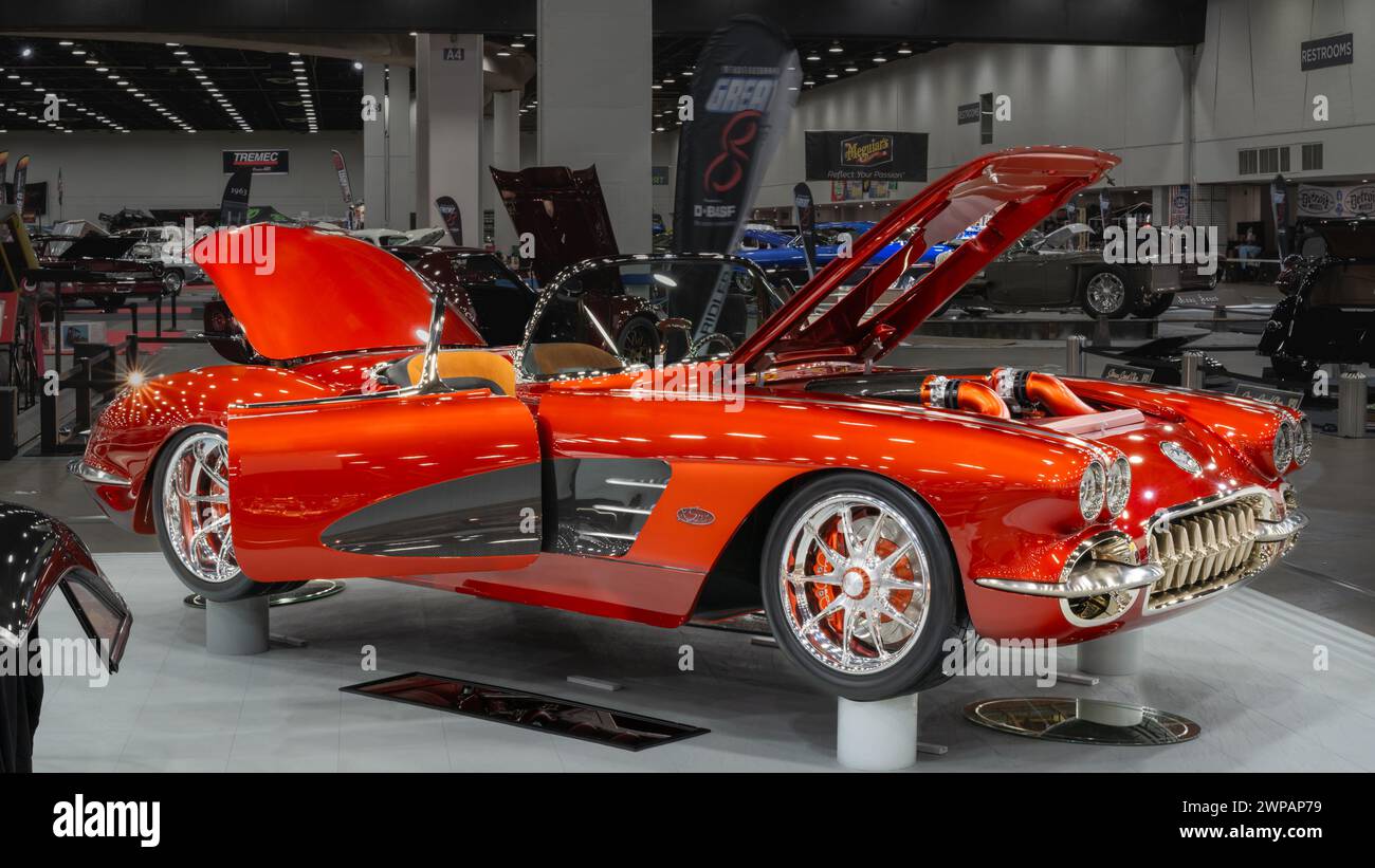 DETROIT, MI/USA - March 2, 2024: A 1959 Chevrolet Corvette, "Great 8 ...