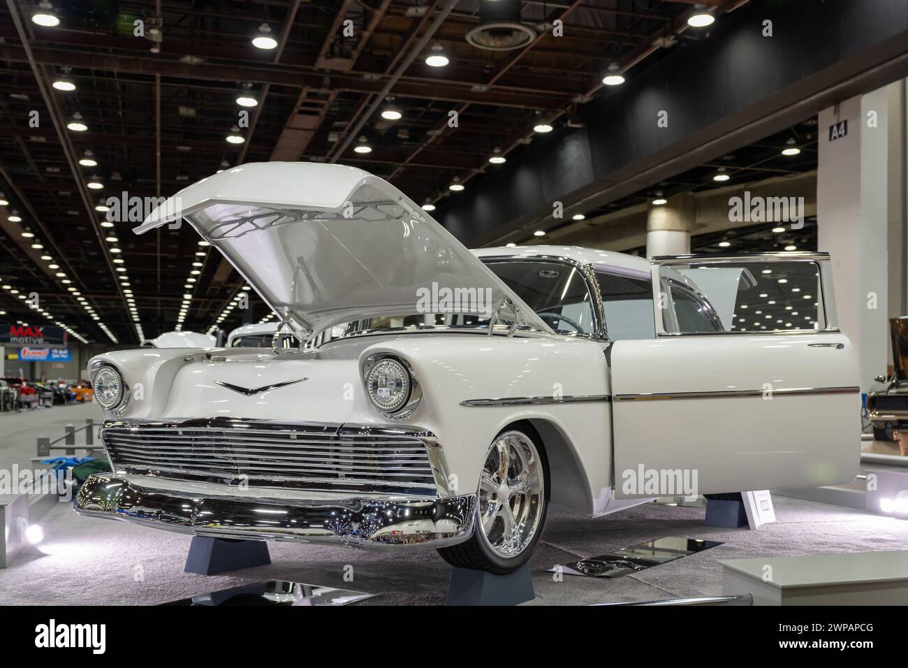 DETROIT, MI/USA - March 1, 2024: A 1955 Chevrolet Bel Air car ...