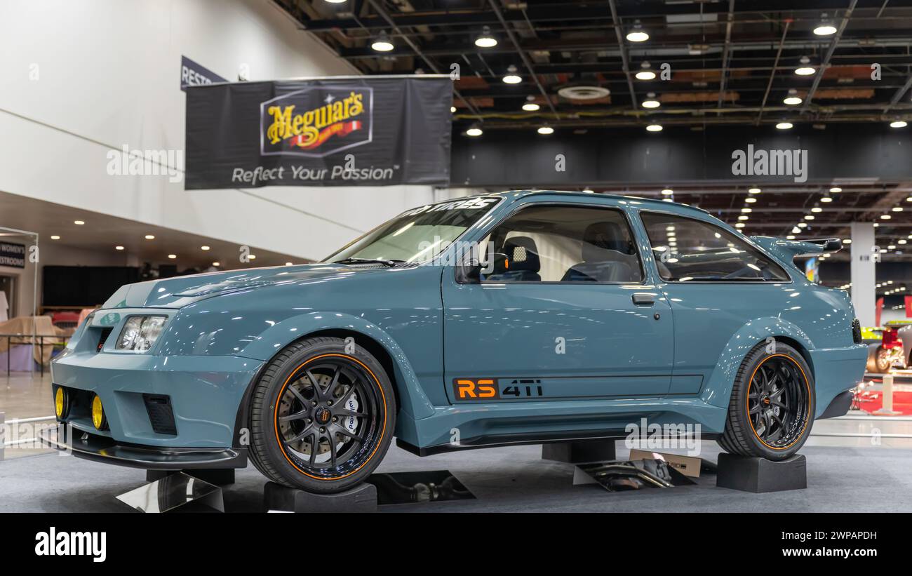 DETROIT, MI/USA - March 1, 2024: A 1987 Mercury Merkur XR4-Ti car ...
